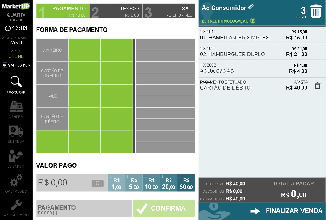 MarketUP PDV Gratuito | O PDV Gratuito Recomendado pelo Sebrae